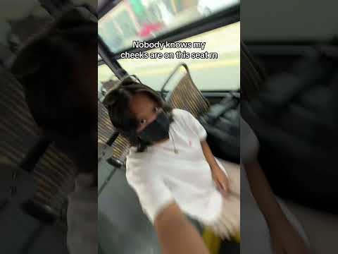 Taking the bus with a skirt on lol