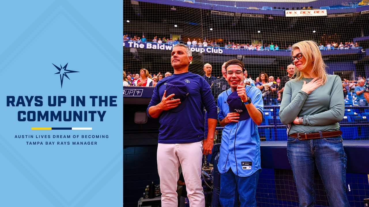 Austin lives dream of becoming TAMPA BAY RAYS MANAGER - YouTube