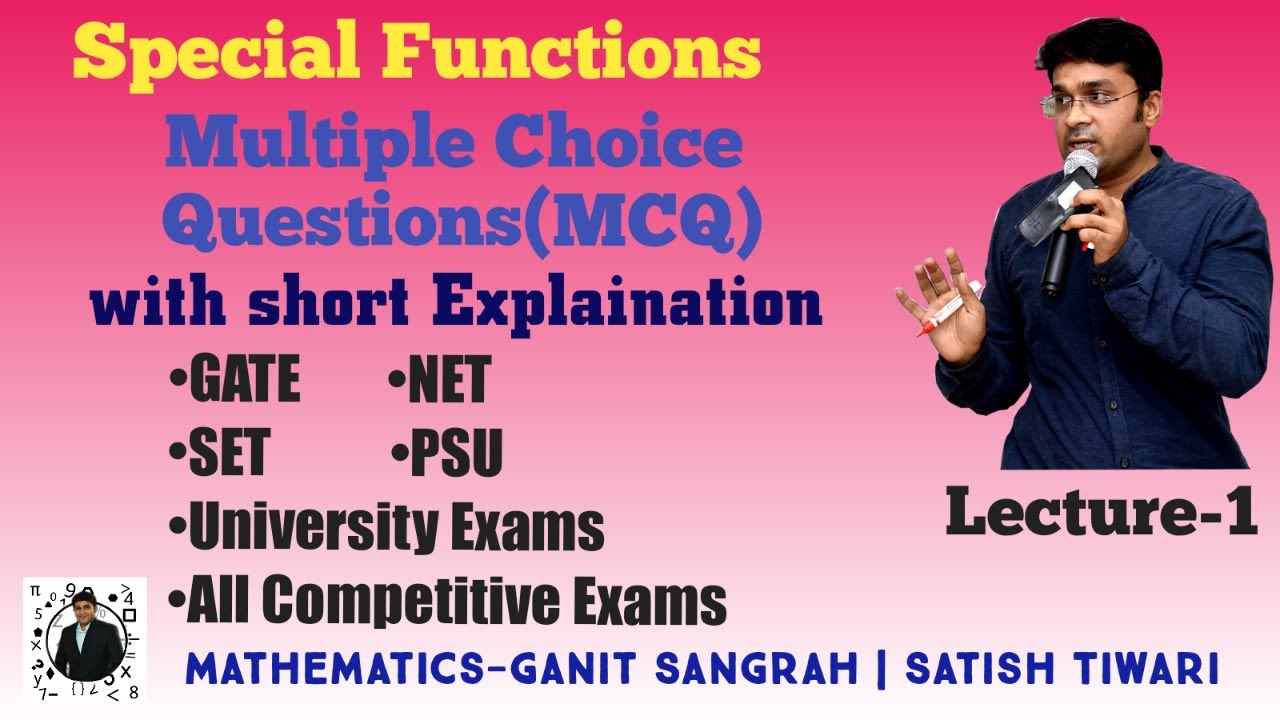 Special functions | Multiple Choice Questions (MCQ) | Lecture-1 | Easy ...