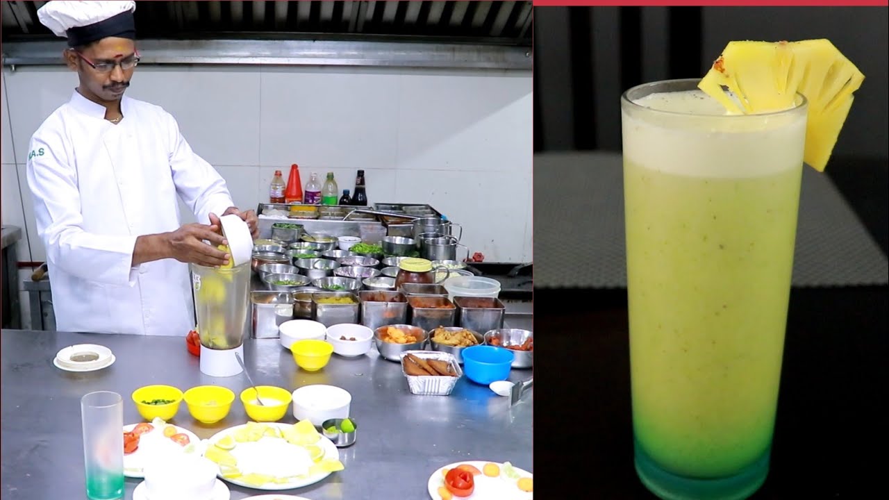 Ginger Pinapple Mint juice | Hotel Ramyas | Food | Pinapple Recipe # ...