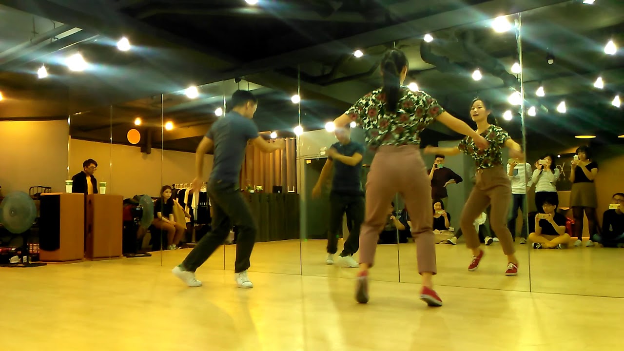 20180322 kick ball change + swivel - YouTube