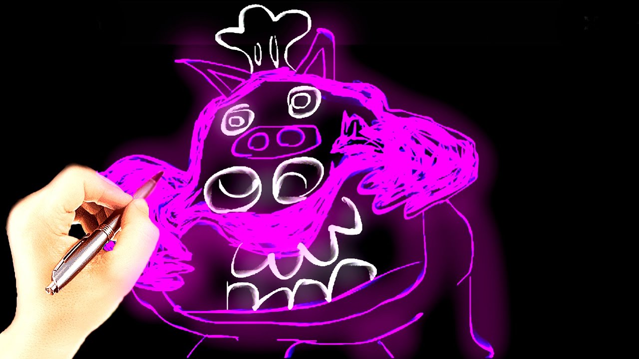 How To Draw Chef Pigster - Garten of Banban Chapter 3 (Neon Draw) - YouTube