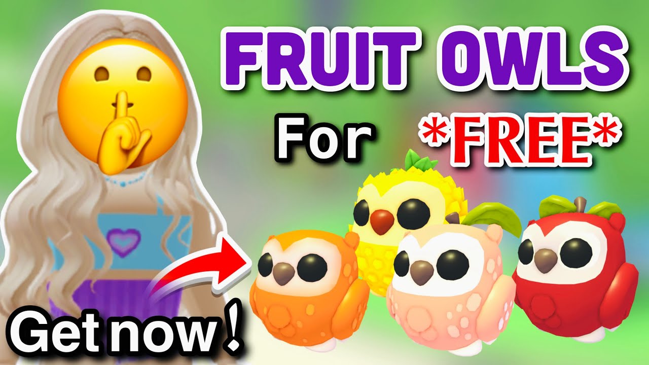 How to Get New Fruit Owls for *FREE* in Adopt me (100% Working) - YouTube