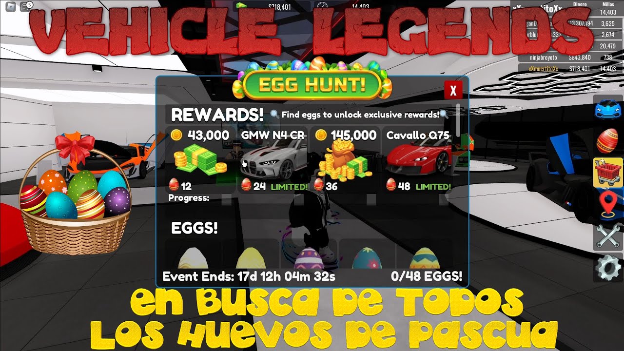 vehiculos de leyenda 🔥🔥BUSCANDO TODOS LOS HUEVOS DE PASCUA 👍(¡🚘UPDATE ...