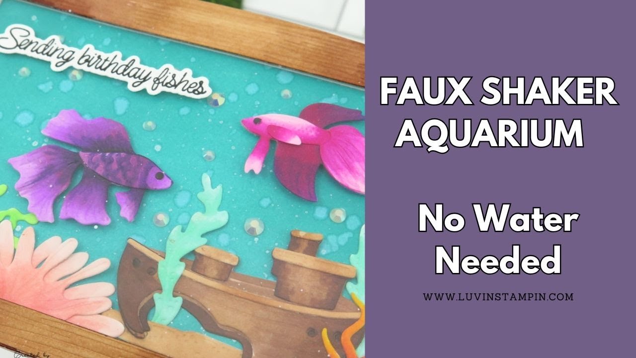 Faux Shaker Card Fun: Pretty Fish Without the Splash? - YouTube