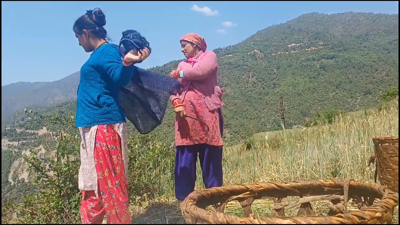Real Struggle Of Village Women || Hill women || Peaceful Village Life ...