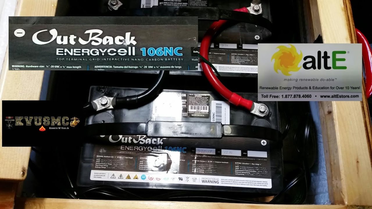 12 Volt Off Grid Solar Battery Bank Cabinet OutBack EnergyCell Nano ...