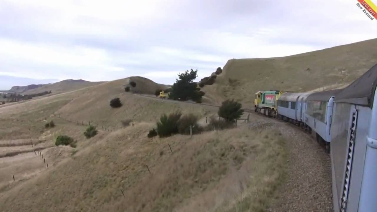 TranzCoastal Train from Picton to Christchurch, New Zealand - YouTube