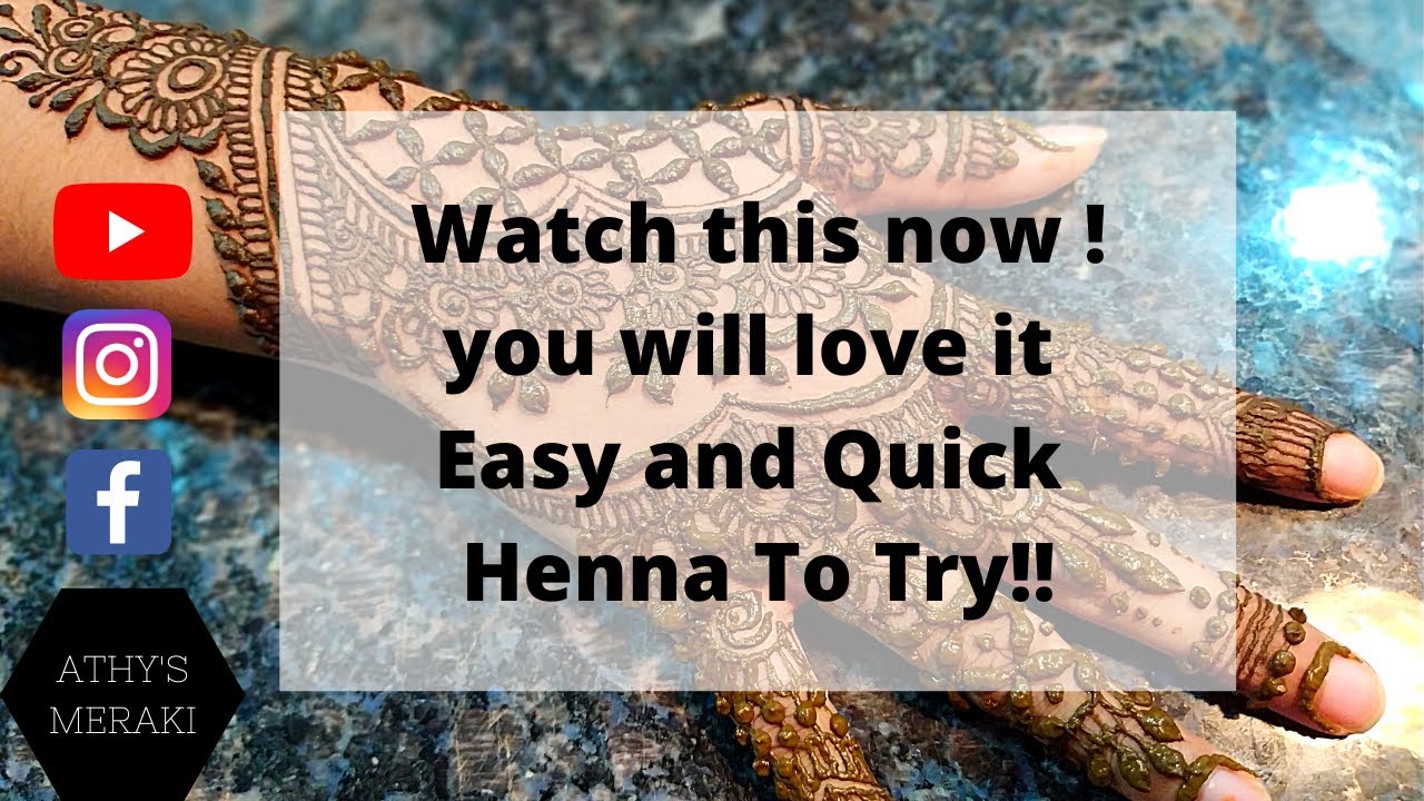Stylish and Quick Henna| Watch till the End | Different Design with ...