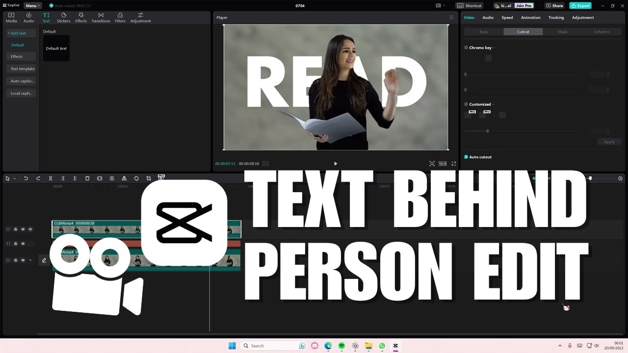 How You Can Create This Text Behind Person Edit Tutorial On CapCut PC? NEW UPDATE 2023 - YouTube