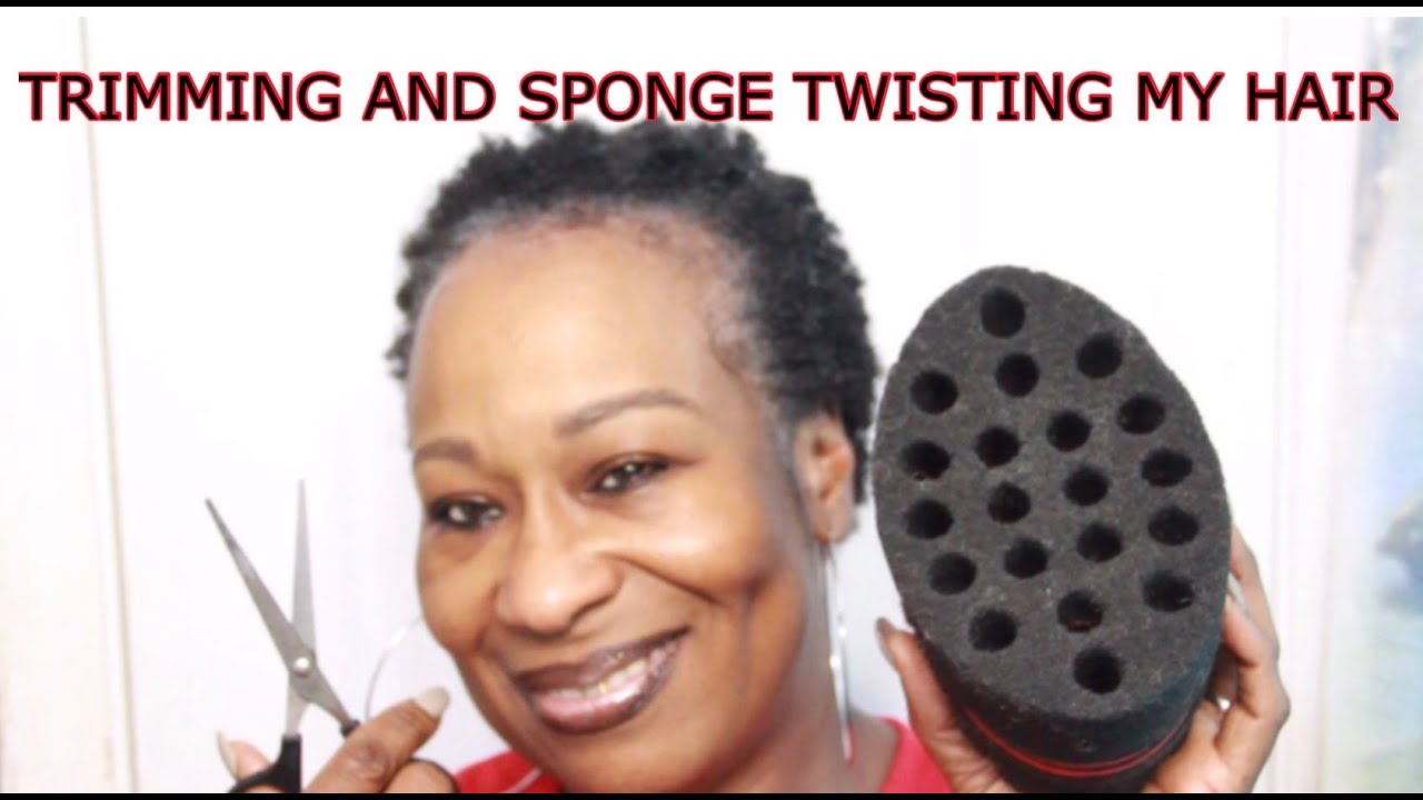 Trimming and Sponge Twisting My Hair - YouTube