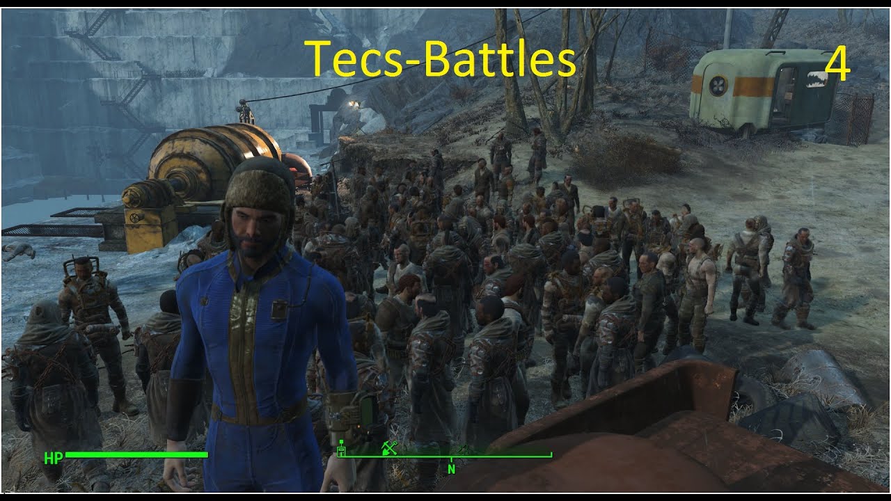 Fallout 4 Battles. Ep 4. Full on War: 100 Synths vs 100 Raiders - YouTube