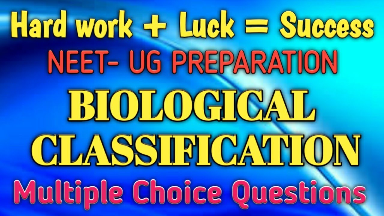 Multiple Choice Questions On Biological Classification. - YouTube