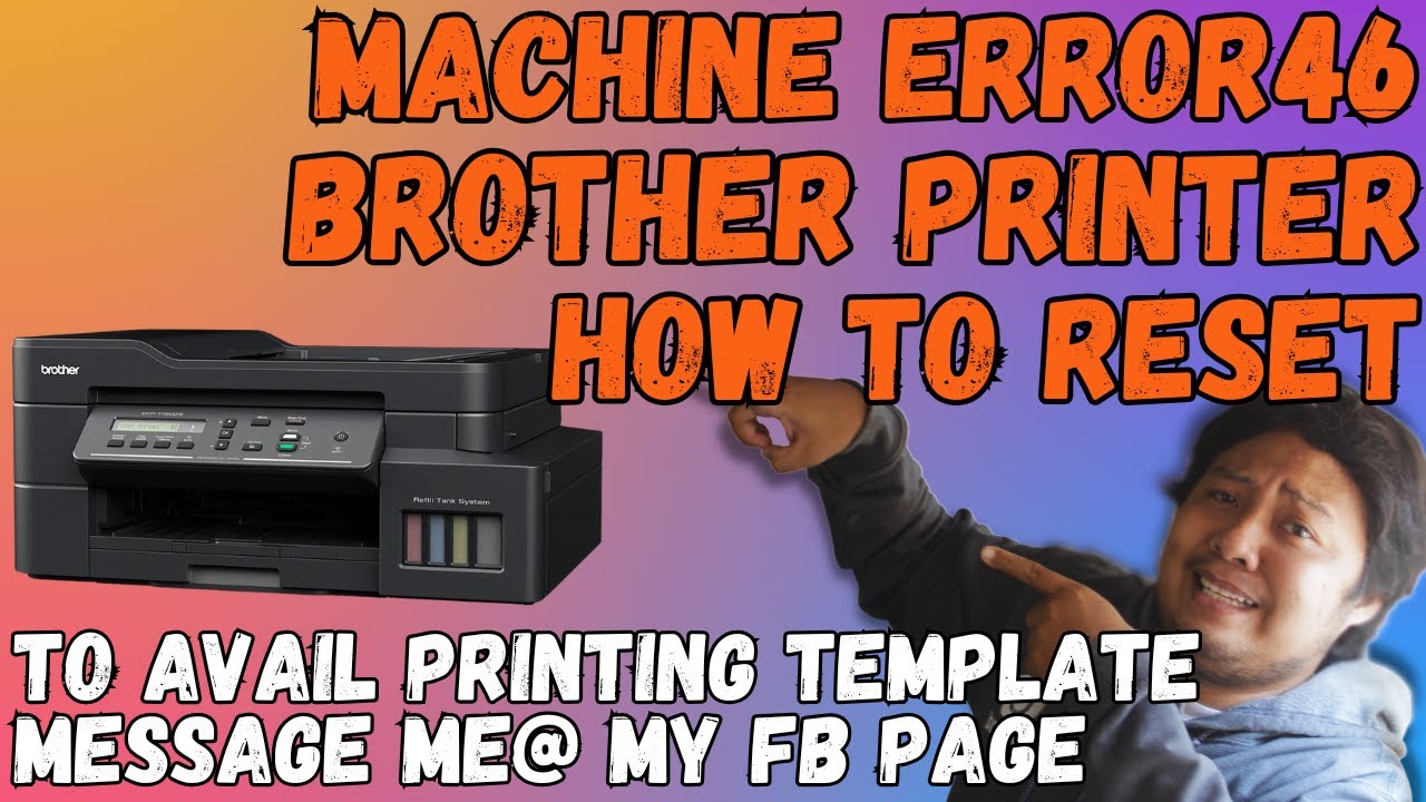 HOW TO FIX MACHINE ERROR46 BROTHER PRINTER DCP - T300, T500, T700 ...