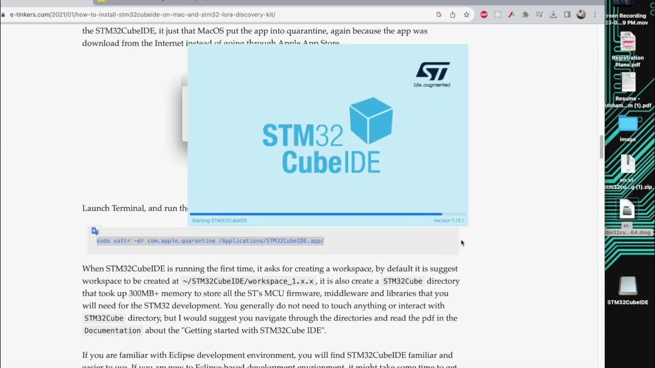 Installation OF STM32CubeIDE On MacOS - YouTube