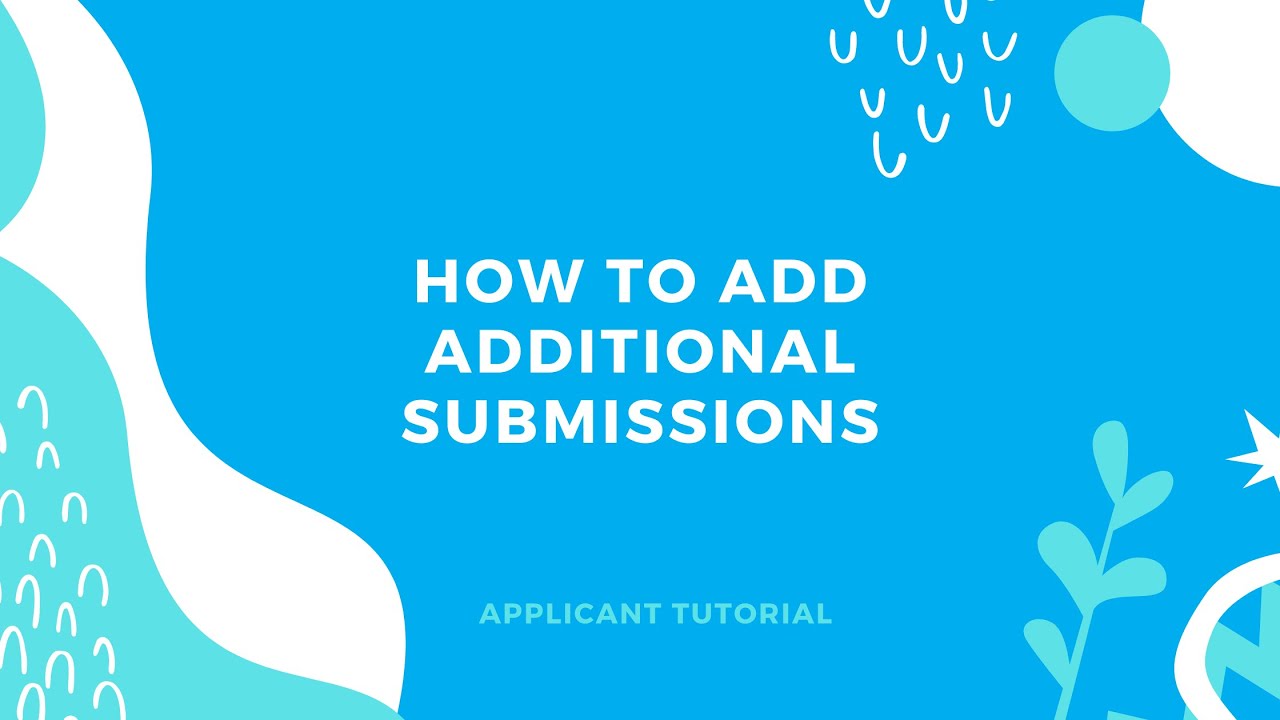 Submitting Additional Submissions - YouTube