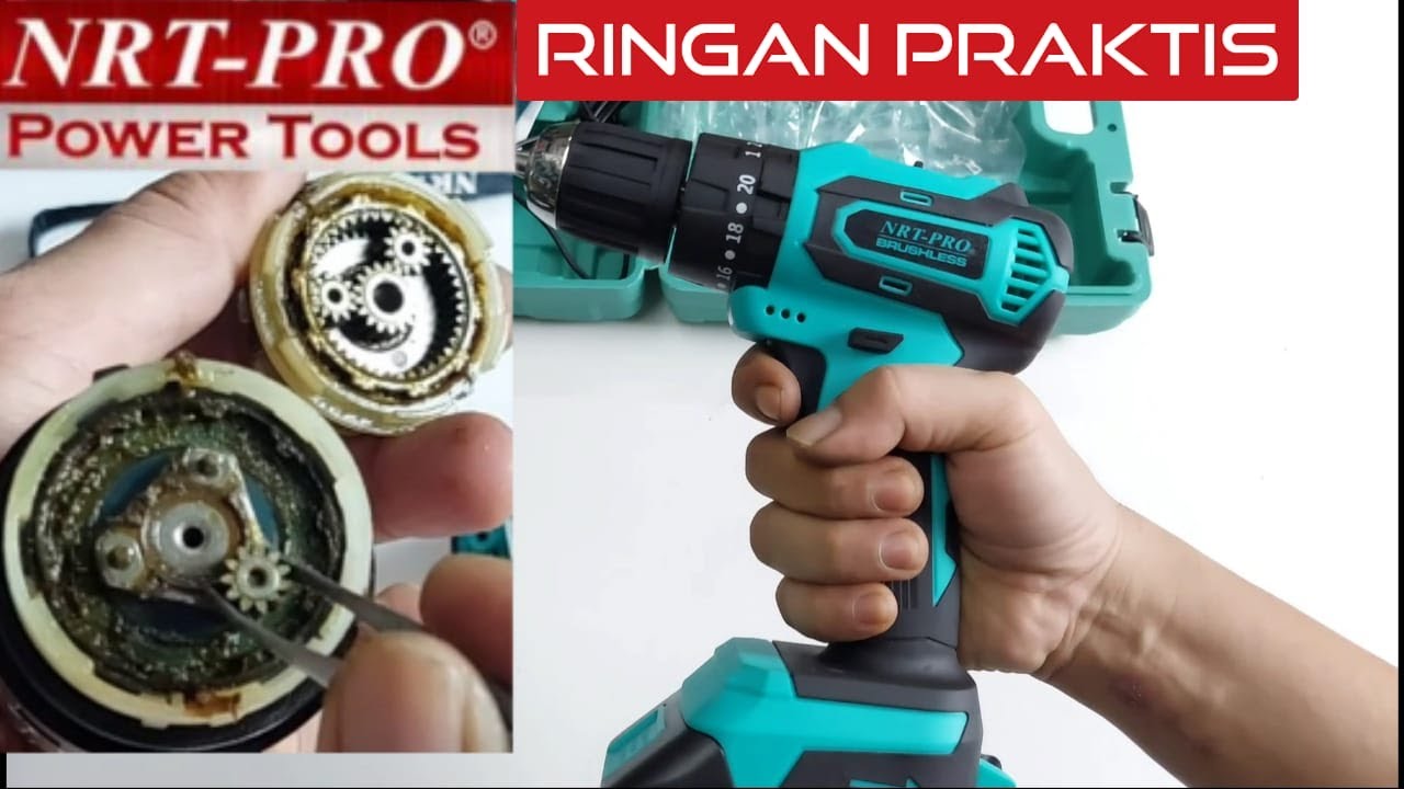 NRT PRO IMPACT DRILL CORDLESS BRUSHLESS DC 740 || Ringan Murah Meriah ...