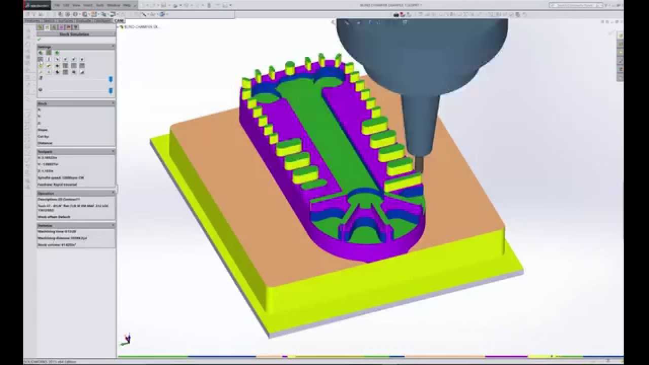 Autodesk HSMWorks Chamfer tool - YouTube