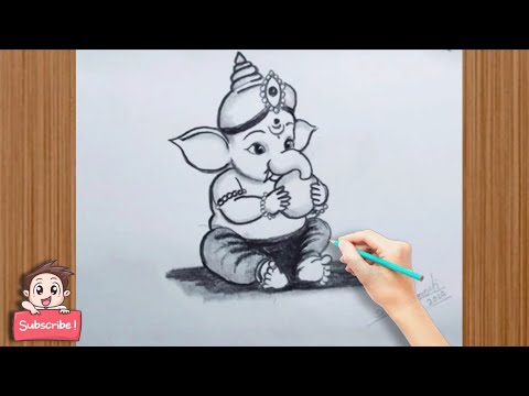 How to Draw Lord Ganesha |Ganesh with Modak |pencil sketch | Ganesha ...