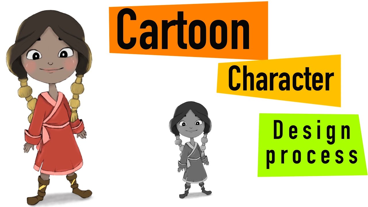 Cartoon character design process | digital art with procreate - YouTube