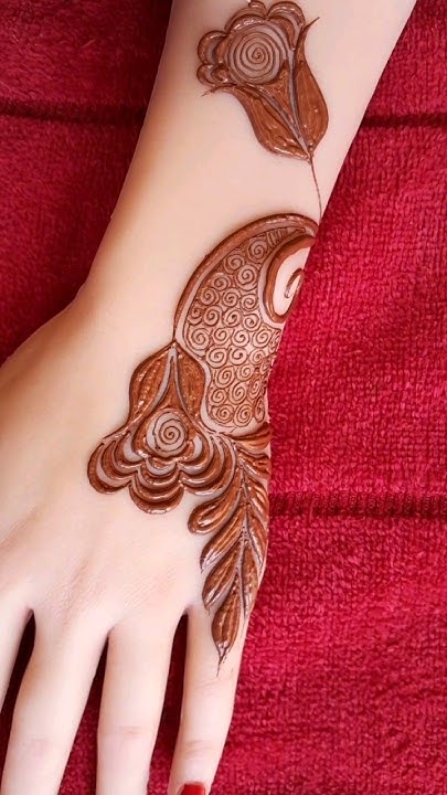 Arabic Bold Flowers Mehndi Designاجمل نقش حناعرايس خليجي جديد