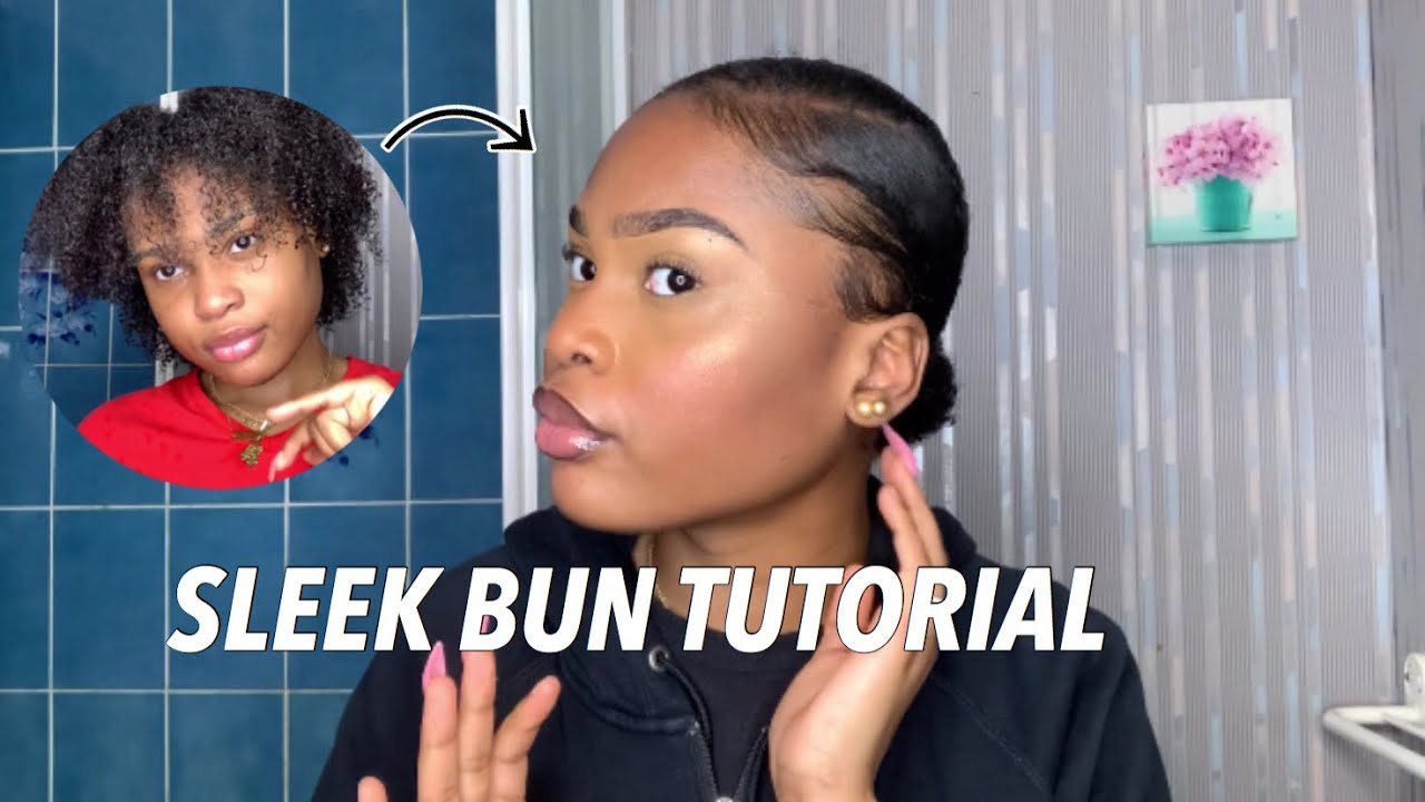 SLEEK BUN ON 3C/4A NATURAL HAIR - YouTube