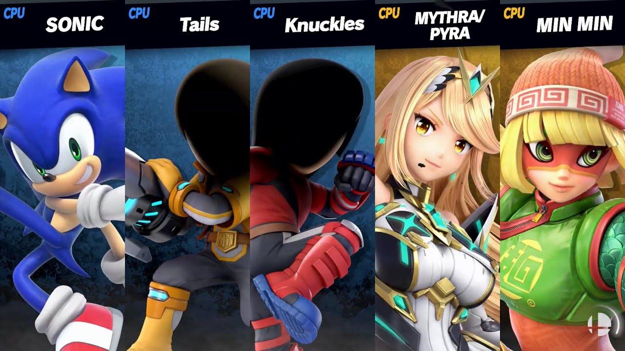 Super Smash Bros. Ultimate - Sonic Heroes vs Mythra/Pyra & Min Min ...