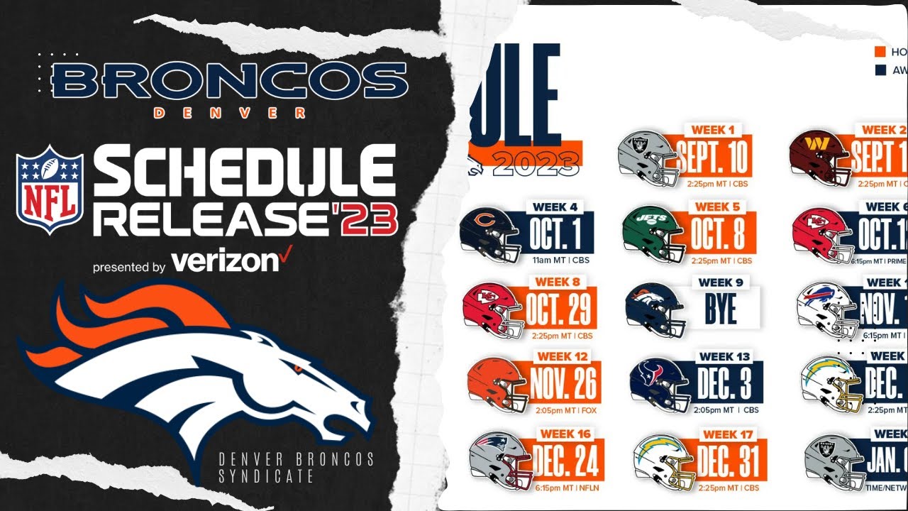 Denver Broncos 2022 15 Schedule
