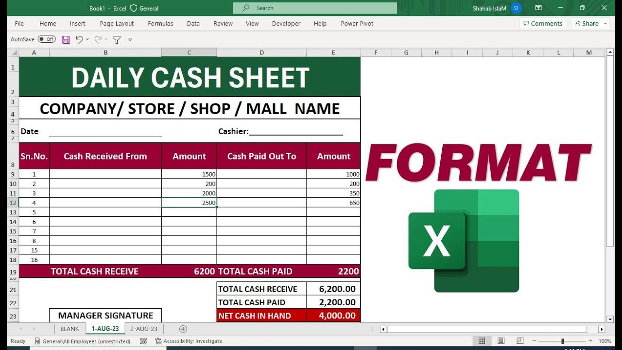 Daily Cash Report Format In Excel Free YouTube daily-cash-report-format-in-excel-free-youtube