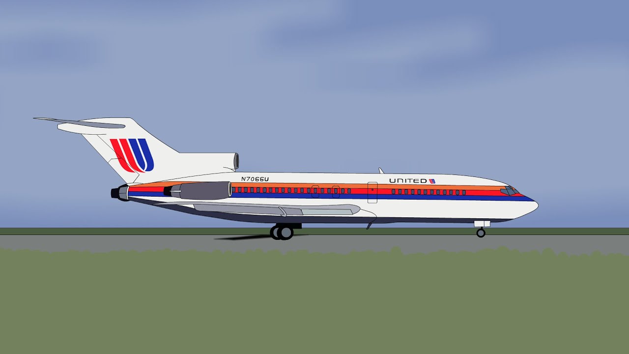 United Airlines 727 landing - YouTube