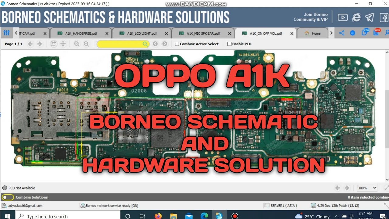 jalur oppo a1k Borneo schematic and hardware solution - YouTube