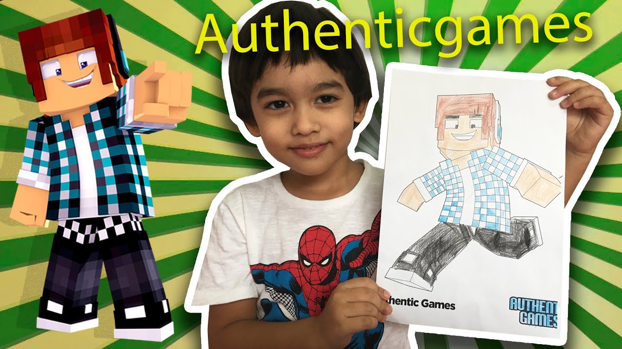 Dani de 5 Anos Ensina Como Pintar o AUTHENTICGAMES - Desenho para ...