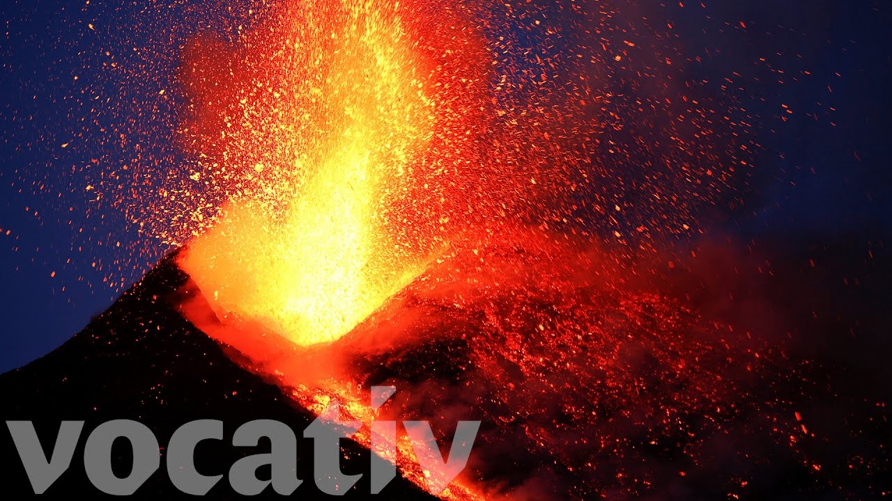 Drone Captures Beautiful Footage Of Volcanic Eruption - YouTube