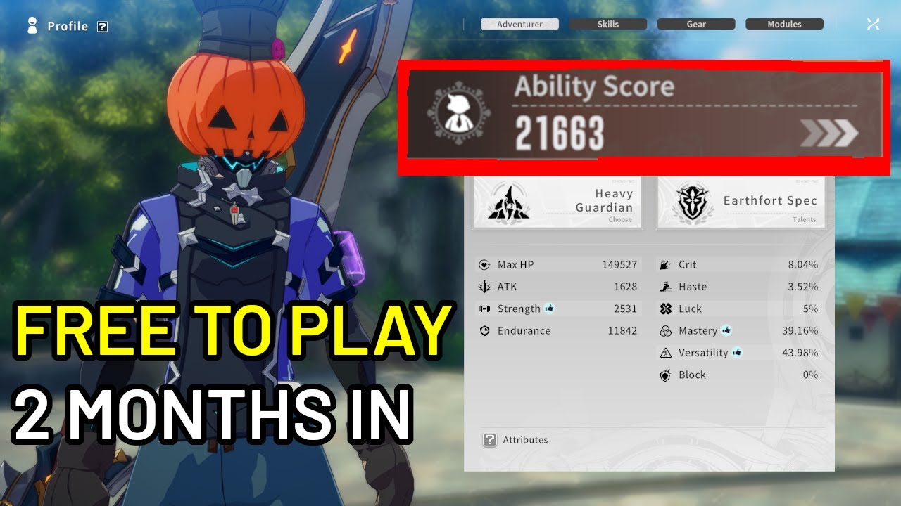 F2P Ability Score After 2 Months in Blue Protocol: Star Resonance - YouTube