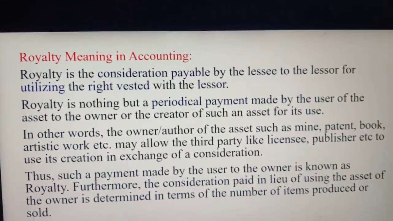 Royalty Account|Introduction - YouTube