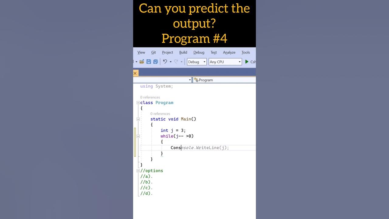 Can You Predict The Output Of This Program Program4 Shorts Csharp Coding Youtube