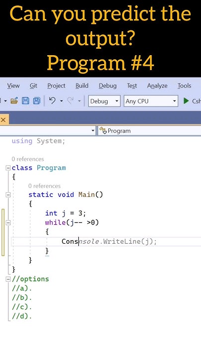 Can you predict the output of this program? - Program#4 #shorts #csharp #coding - YouTube