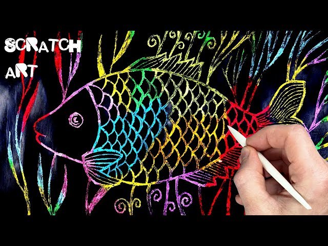 Scratch Art Animals Colorful