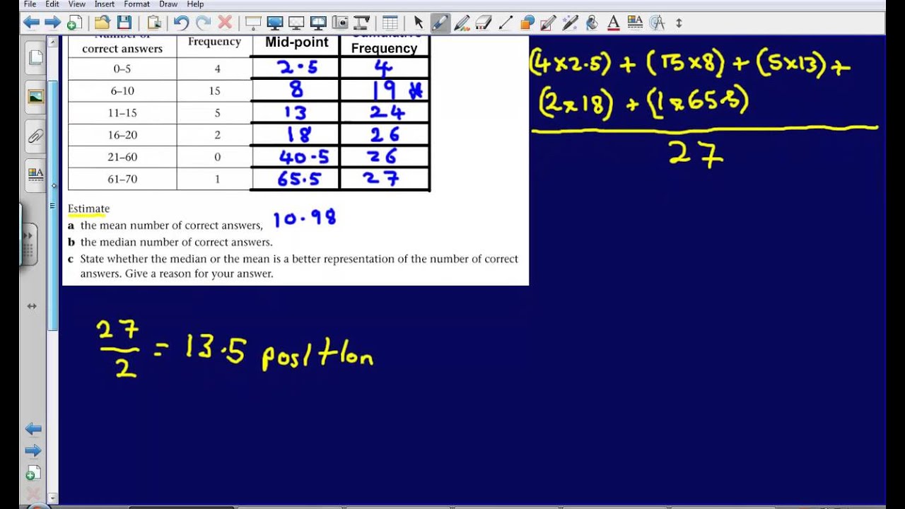 Mean And Median From Grouped Frequency Table S1 YouTube mean-and-median-from-grouped-frequency-table-s1-youtube