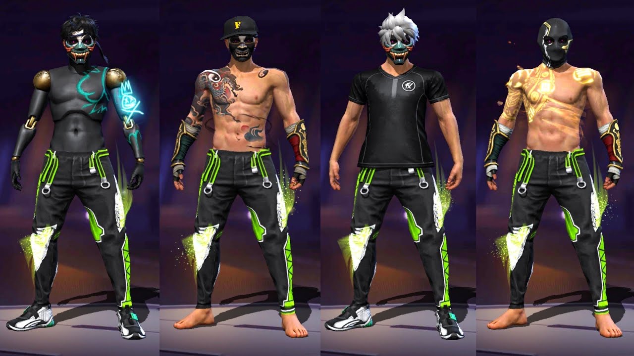 CALÇA ANGELICAL VERDE • MELHORES COMBINAÇÕES DE ROUPAS NO FREE FIRE ...