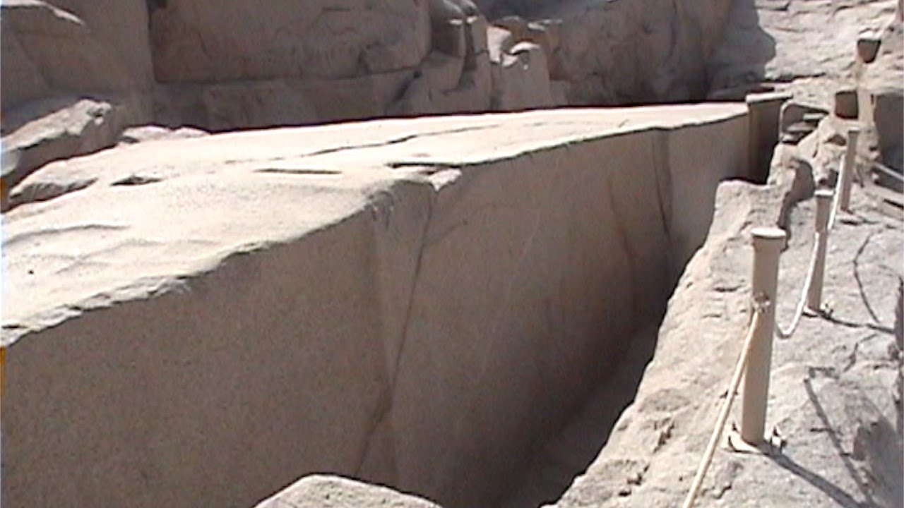 The Unfinished Obelisk at the Aswan Quarry, Egypt - YouTube