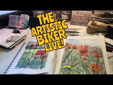 Indian Paintbrush Watercolor in Two Styles