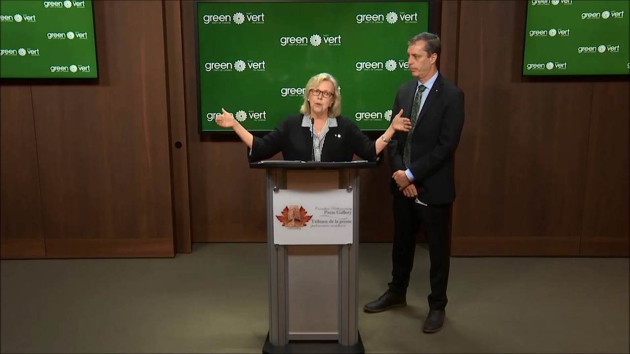 Elizabeth May and Paul Manly unveil the Green Party's "Mission ...