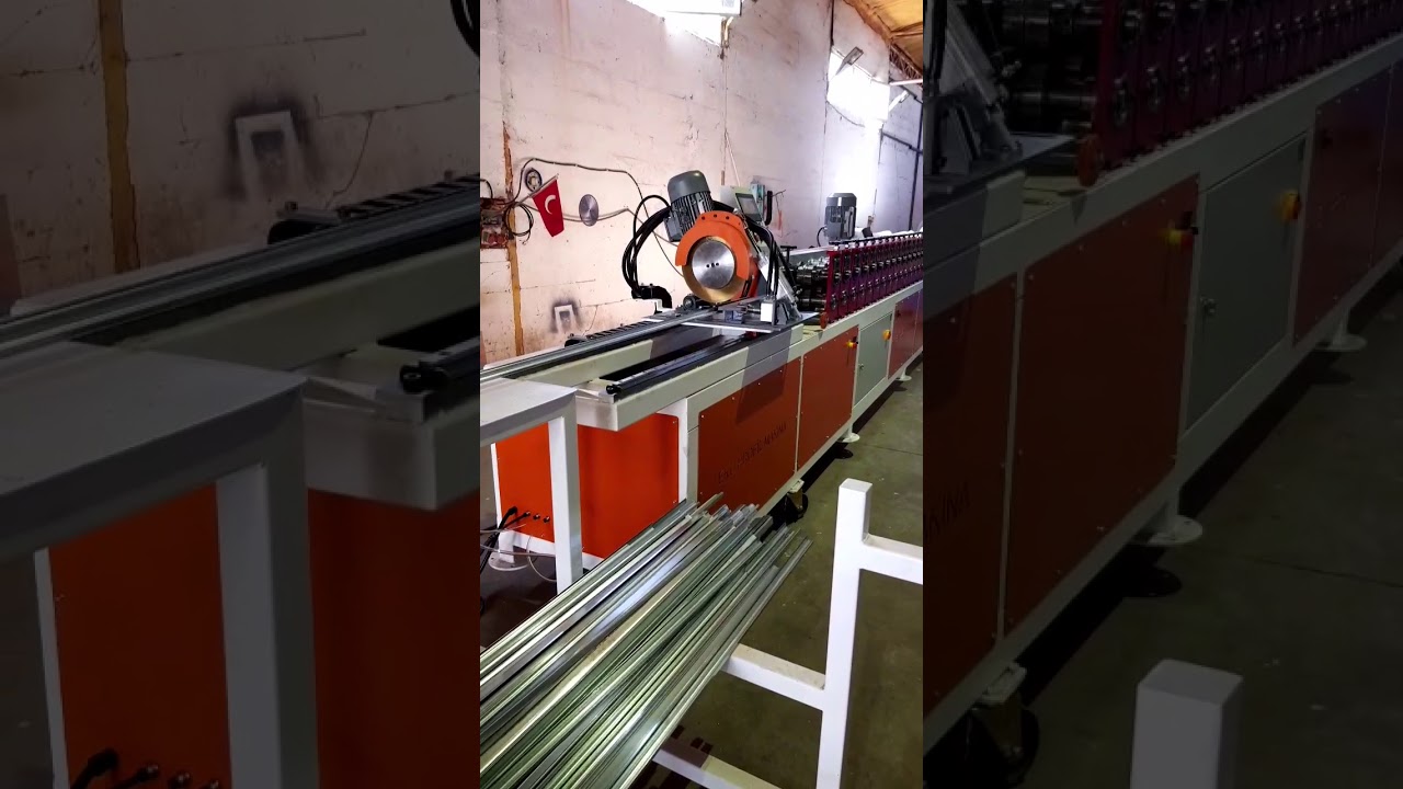 HVAC Duct Flange profile roll forming machine - YouTube