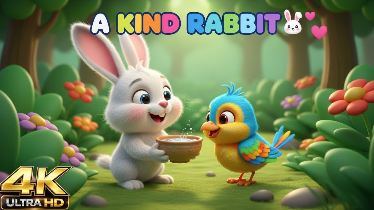 The Kind Little Rabbit 🐰💖 | Kids Moral Story in English | Short Bedtime ...
