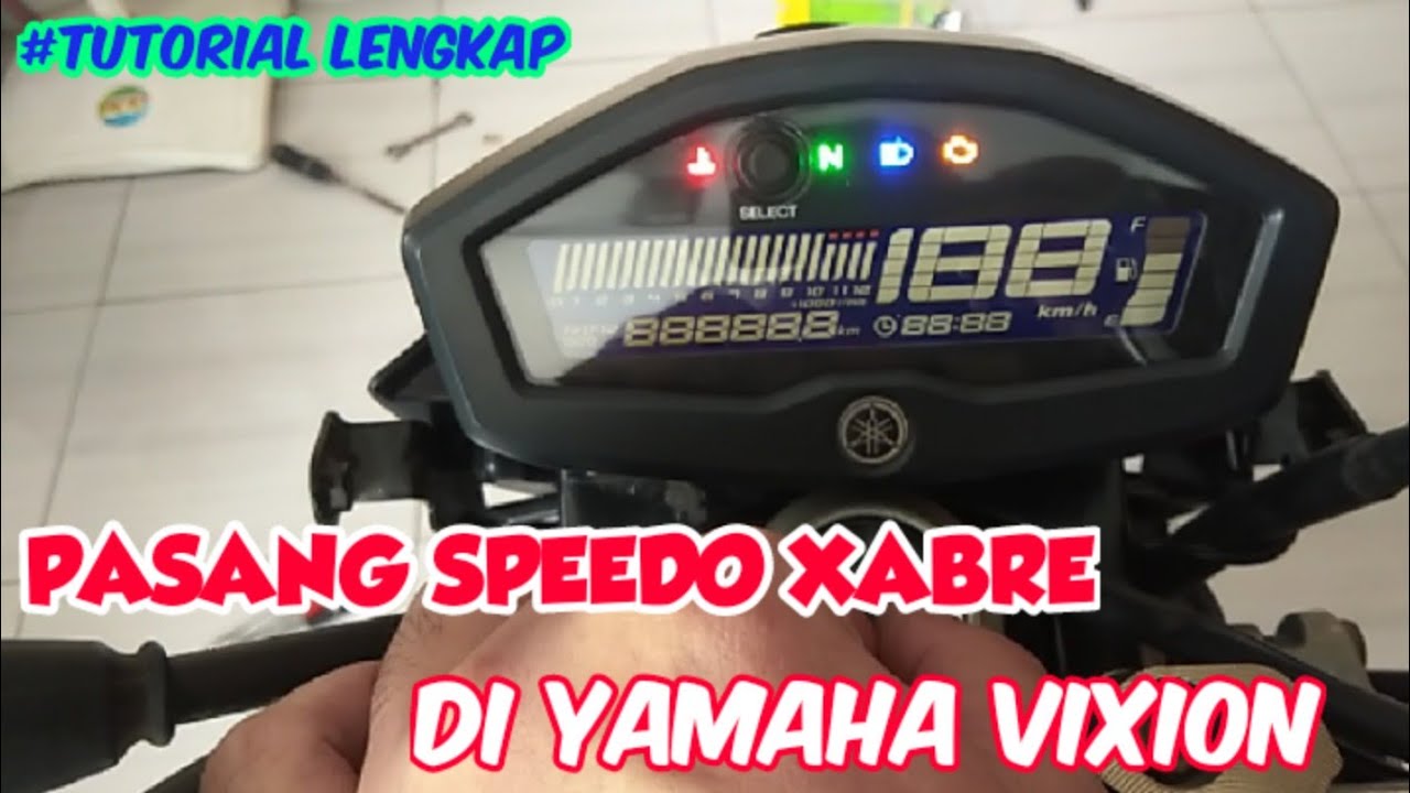 Ganti Speedometer Vixion Old ke Speedometer digital Xabre - YouTube