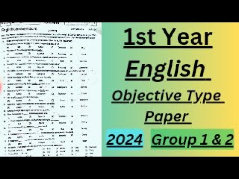 Class 11 | English Objective Type Solved Paper 2024 | Faisalabad board ...