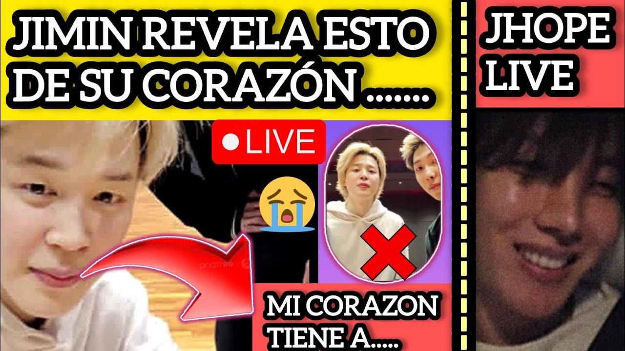 URGENTE🔴JIMIN FILTRA SECRETO DE SU CORAZON Y CONFIESA...😨JHOPE LIVE😨 ...
