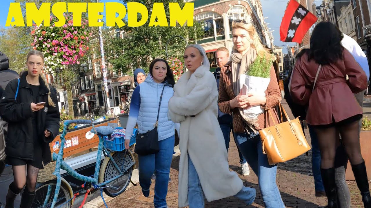 Amsterdam, Dam street. Dam square to Sint Antoniesbreestraat. One ...