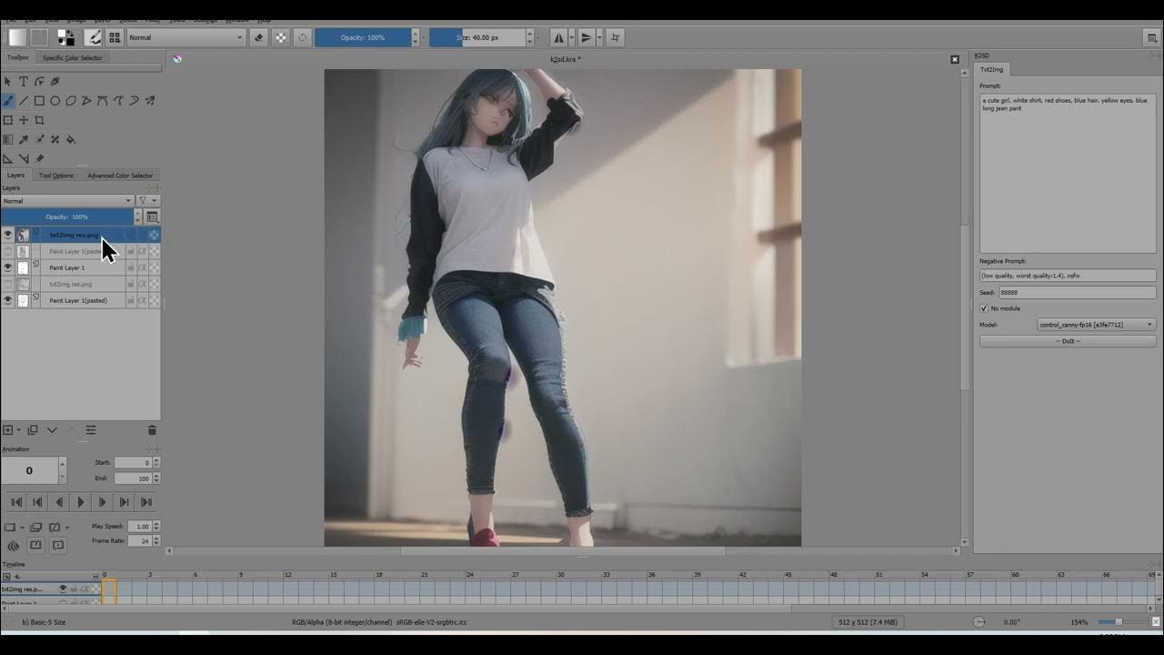 K2SD Krita to stable diffusion with control net - YouTube